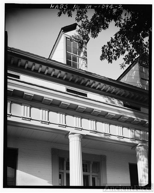 2. FRONT ELEVATION, DETAIL OF PORCH, CORNICE, AND DORMER...