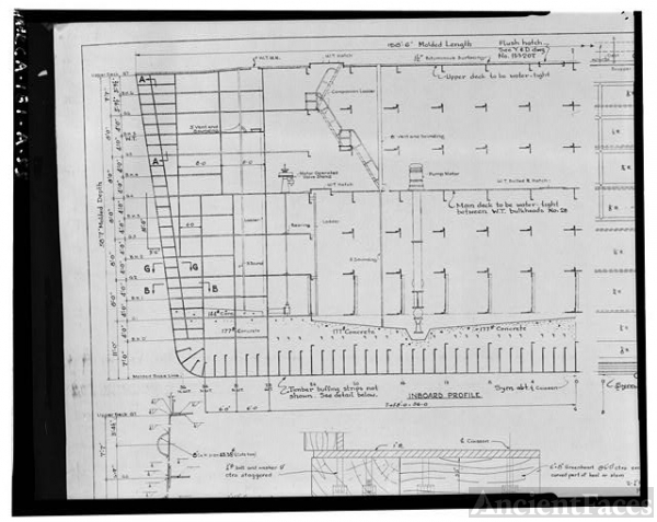 55. Y&D Drawing 194714 (1942), 'Dry Dock No. 4 Caisson,...