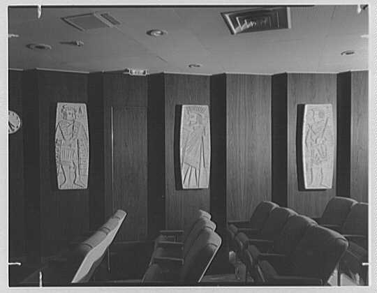 Steamship Brasil, Moore McCormack Line. Detail, panels in...