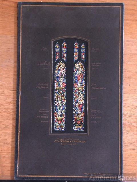 [Design drawing for stained glass Chapel window series...