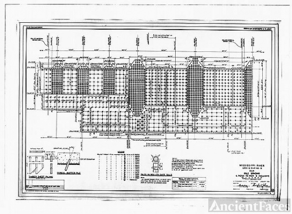 77. DAM - PILE SPACING - PIER 4 TO PIER 9 INCLUSIVE...