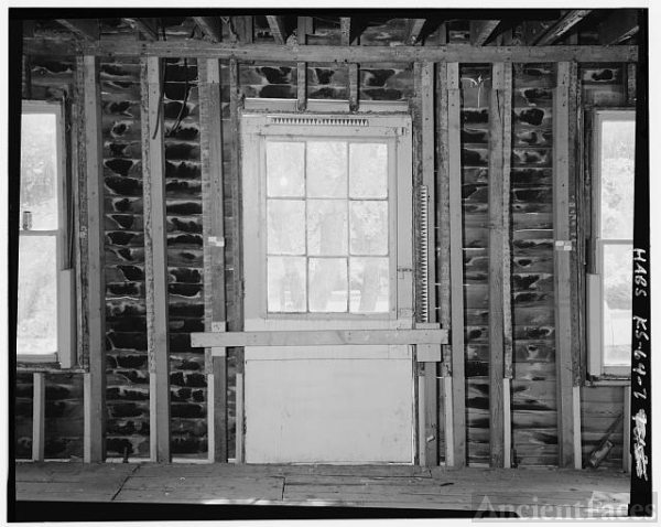 7. INTERIOR VIEW OF FRAMING DETAILS OF THE LAND OFFICE,...