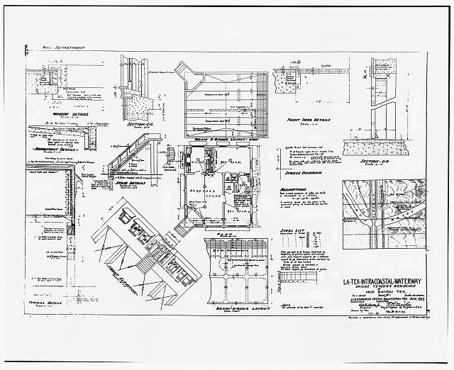 13. Photo of 1933 construction specification drawing by...