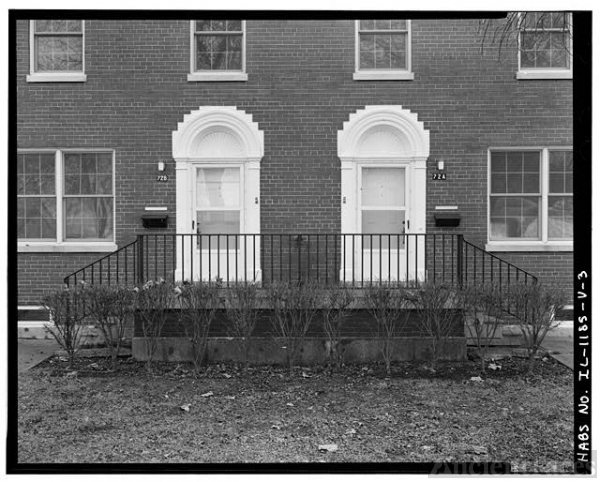 3. Detail of front entrance. - Chanute Air Force Base,...