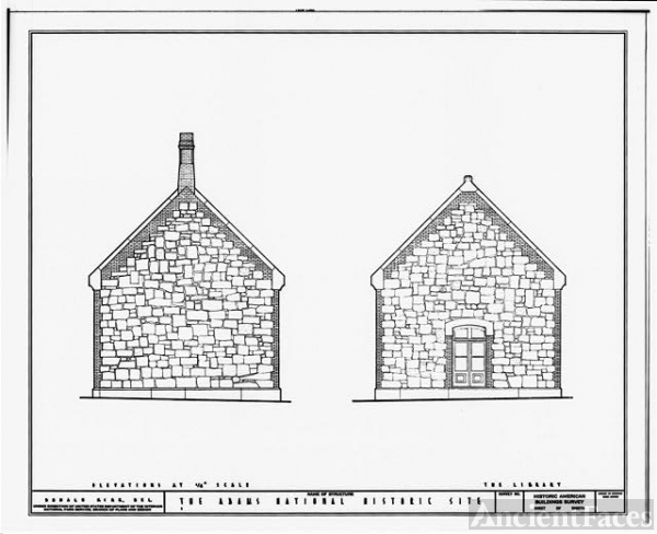 7. CA. 1956 HABS DRAWING OF WEST AND EAST ELEVATIONS OF...