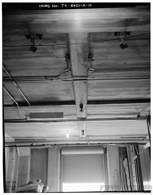 19. Detail of second floor mono-rail suspension brackets,...