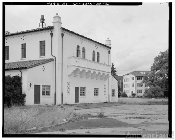 FIRE STATION AND GUARD HOUSE, ELEVATIONS, SECTIONS, AND...