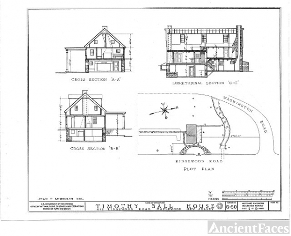 HABS NJ,7-MAPWO,1- (sheet 1 of 9) - Timothy Ball House,...