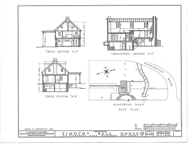 HABS NJ,7-MAPWO,1- (sheet 1 of 9) - Timothy Ball House,...