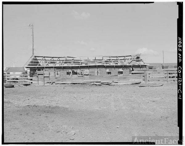 Milking barn, front, looking west. - Ziegler Farm,...