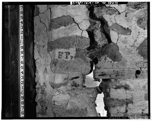 18. GROUND FLOOR SOUTH WALL GRAFFITI, WALL FAILURE