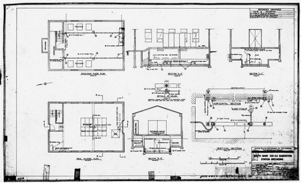 8. Photocopy of Station Grounding drawing showing floor...
