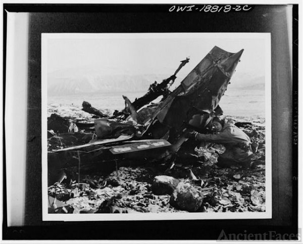 Wreckage of a Focke-Wulf 200 downed in combat by American...