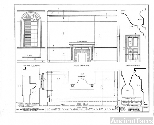 HABS MASS,13-BOST,2- (sheet 1 of 3) - Faneuil Hall, Dock...