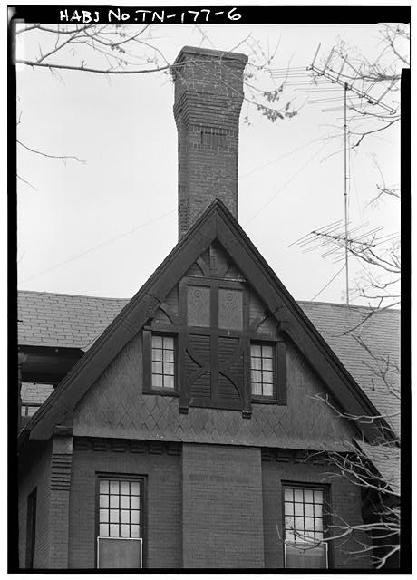 6. DETAIL OF LEFT-HAND FRONT GABLE WITH 'GOTHIC' STYLING...