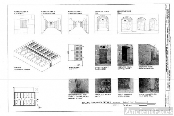 Building A: Dungeon Details, Axonometric, Corridor