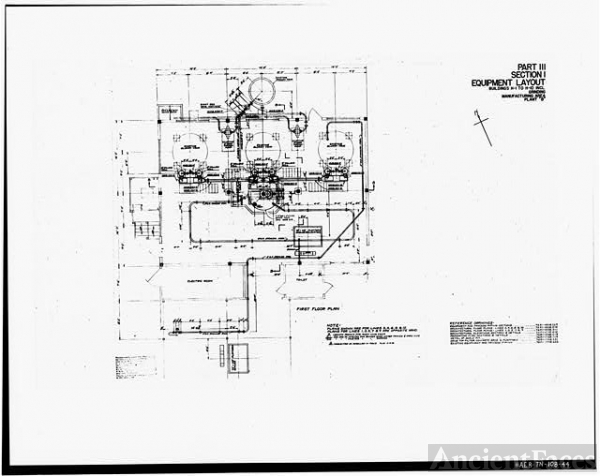 44. Photograph of a line drawing. '[PLAN LAYOUT OF] PART...