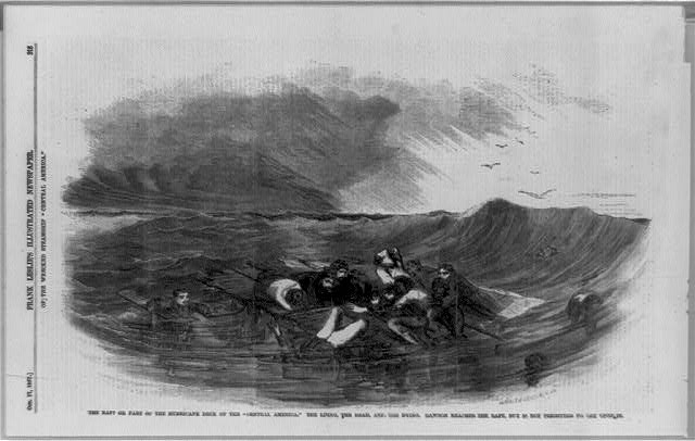 The raft or part of the hurricane deck of the Central...