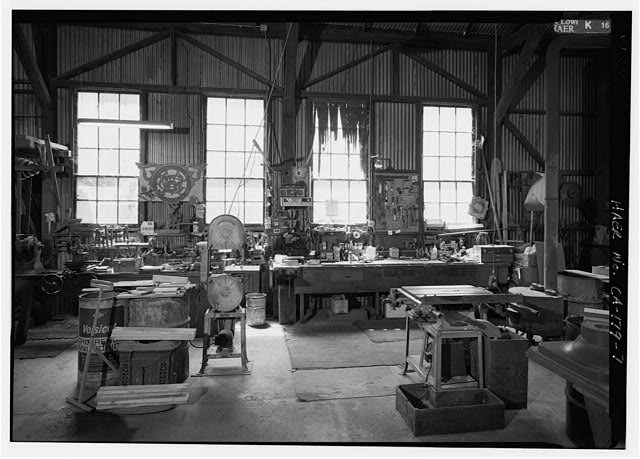 7. INTERIOR VIEW, PATTERN MAKING WORK BENCH AREA WEST...