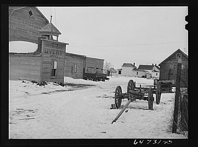 Crosby, North Dakota. Old livery stables