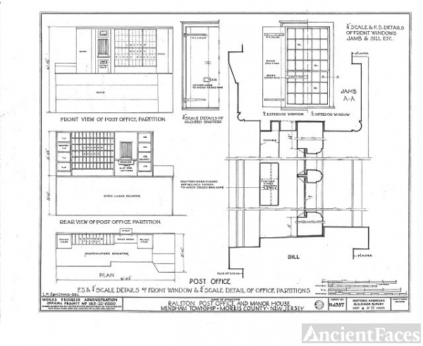 HABS NJ,14-RAL,2- (sheet 4 of 22) - Post Office, Ralston,...