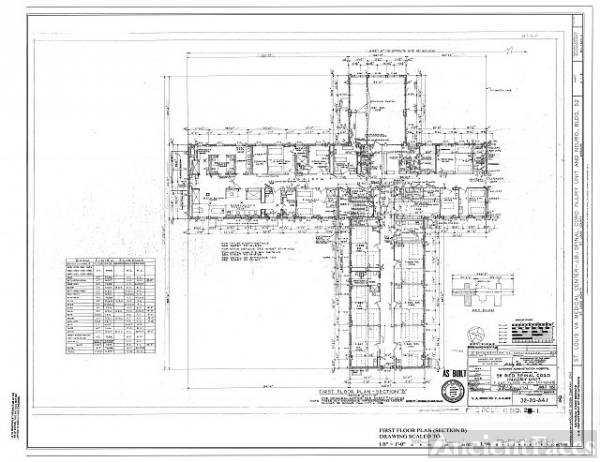 First Floor Plan (Section B) - U.S. Veterans Hospital,...