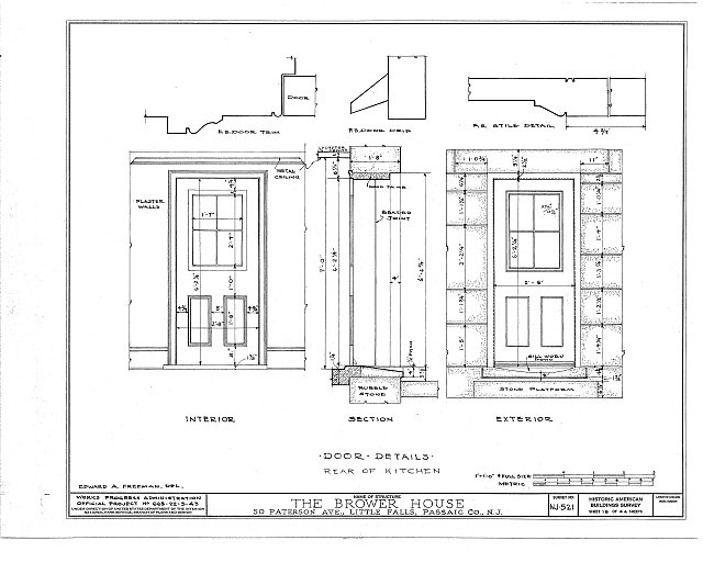 HABS NJ,16-LITFA,2- (sheet 18 of 24) - Brower House, 50...