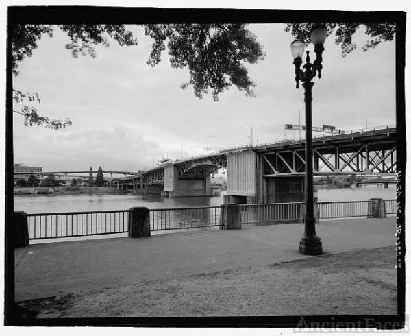 5. General view of Morrison Bridge, looking southeast,...