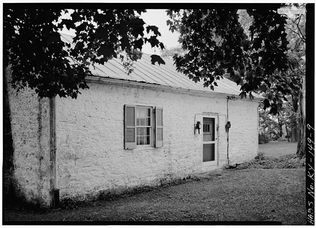 9. FRONT VIEW OF STONE CABIN - Spring Bank Farm, 7506 Old...