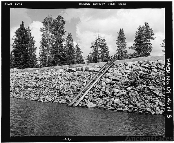 3. VIEW SHOWING UPSTREAM FACE, WITH OUTLET GATE, LOOKING...