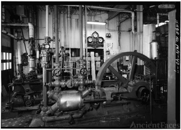 7. INTERIOR VIEW OF BREW HOUSE, AMMONIA COMPRESSOR-...