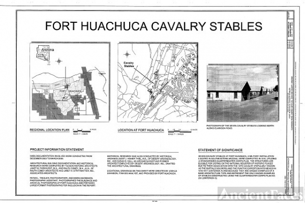 Statement of Significance - Fort Huachuca, Cavalry...