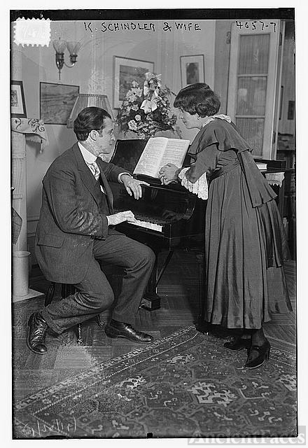 K. Schindler & wife at piano