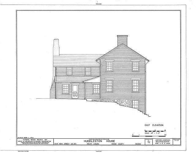 HABS IND,89-MAUB,1- (sheet 6 of 8) - Huddleston House,...
