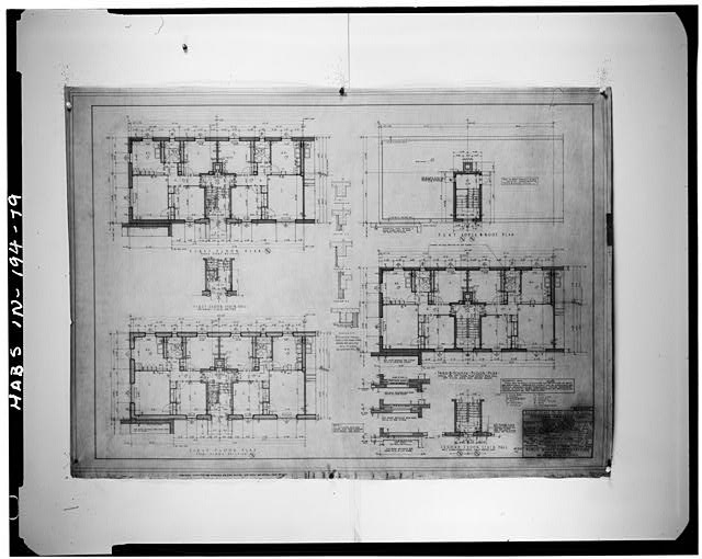 79. Photocopy of drawing A-151 BASIC PLANS, BUILDING Nos....