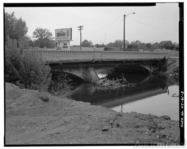 3. View showing upstream side of bridge, looking west....