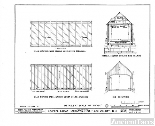 Plan Showing Cross Bracing Under Upper Stringers, Typical...