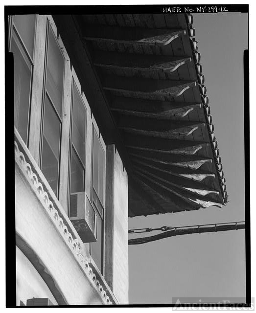 12. Detail, typical exposed rafters on south side. View...