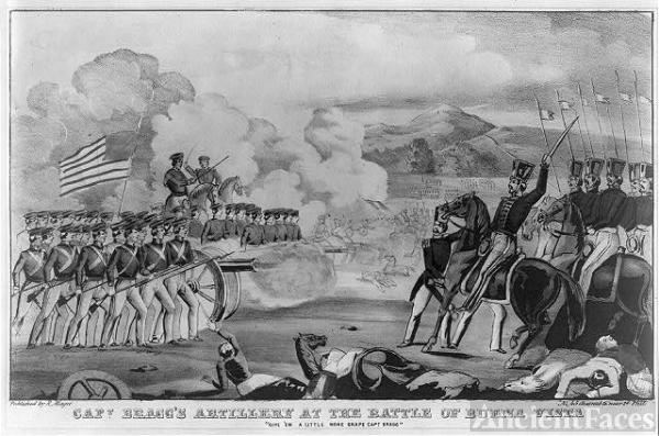 Capt. Bragg's artillery at the Battle of Buena Vista....