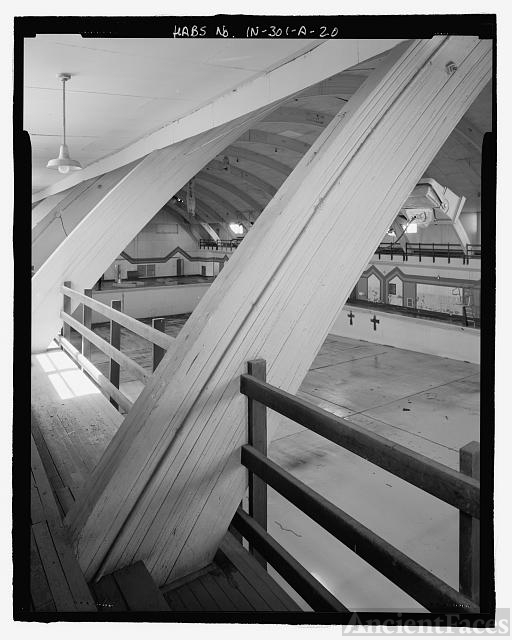 20. Interior view of upper segment of laminated arch,...