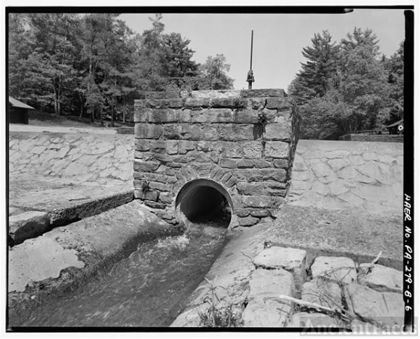 6. View of lower dam masonry pier which houses the...