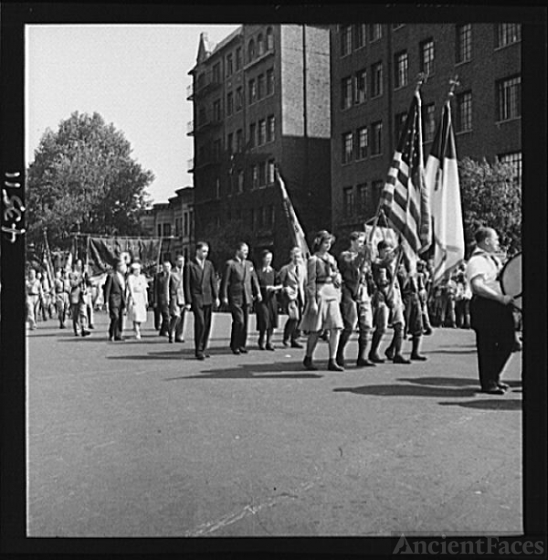 Brooklyn, New York. Anniversary Day parade of the Sunday...