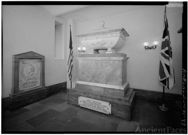49. CRYPT WITH SMITHSON'S SARCOPHAGUS, LOOKING NORTHEAST...