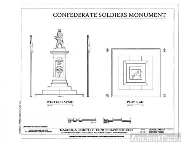 Elevation & Plot Plan - Magnolia Cemetery, Confederate...