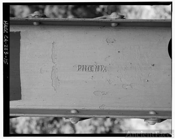 15. Detail, typical 'PHOENIX' rolling mark on...