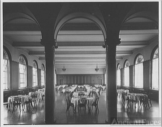 Trinity College. Dining hall of Trinity College through...