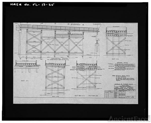 25. Photocopy of Details of Timber Ramp, dated 1943....