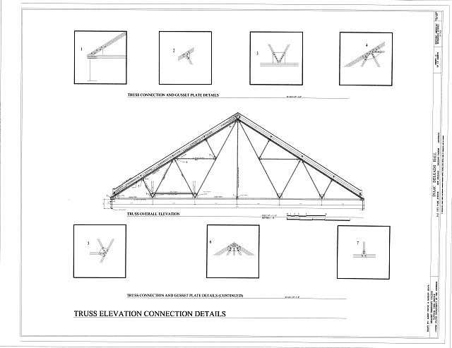 Truss Elevation Connection Details - Isaac Delgado Hall,...