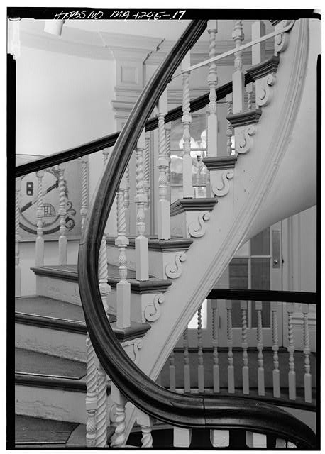 17. DETAIL VIEW OF STAIR BALUSTRADE - Old Massachusetts...