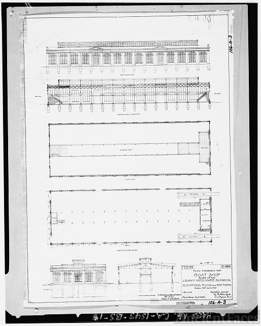 Photocopy of drawing located at National Archives, San...